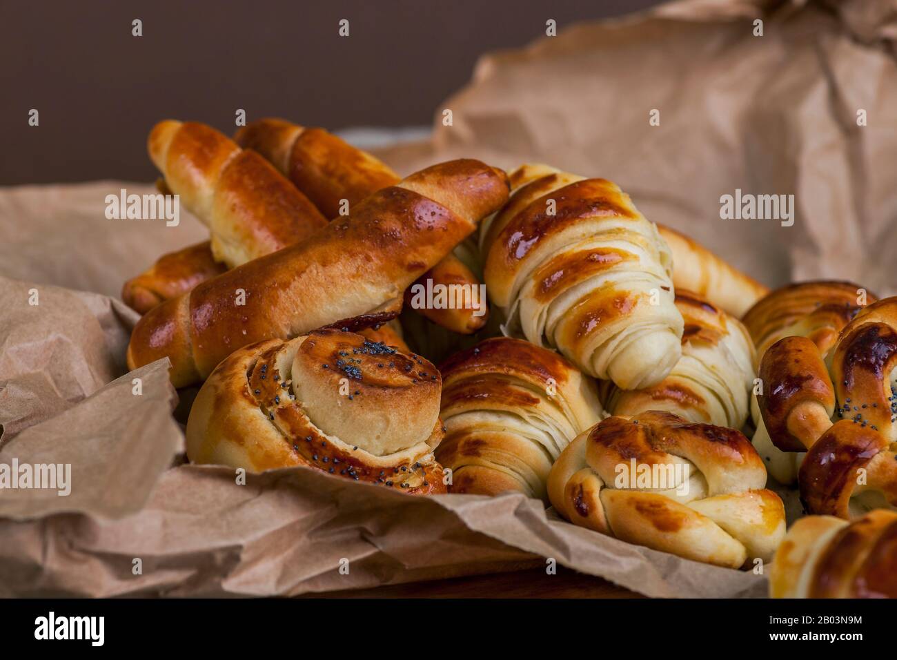 Different types of pastry Stock Photo - Alamy