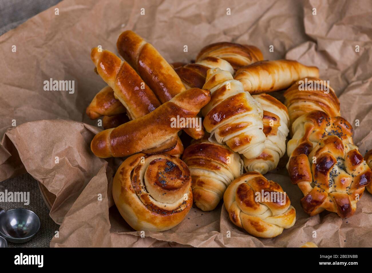 Different types of pastry Stock Photo - Alamy