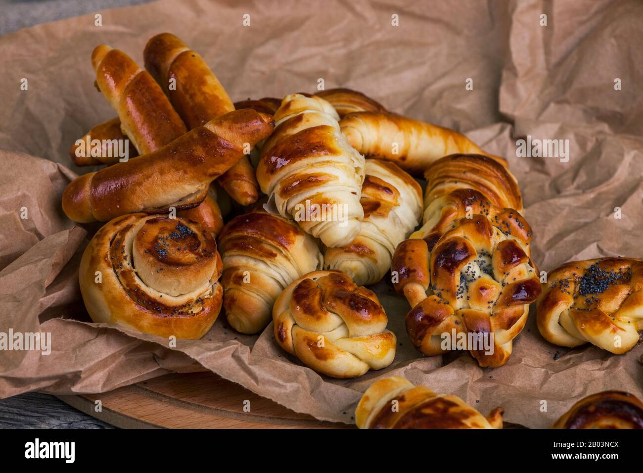 Different types of pastry Stock Photo - Alamy