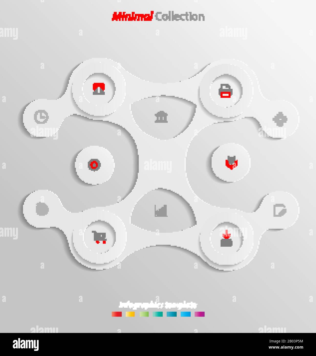 Minimal infographics template easily to be customized for interactive ...