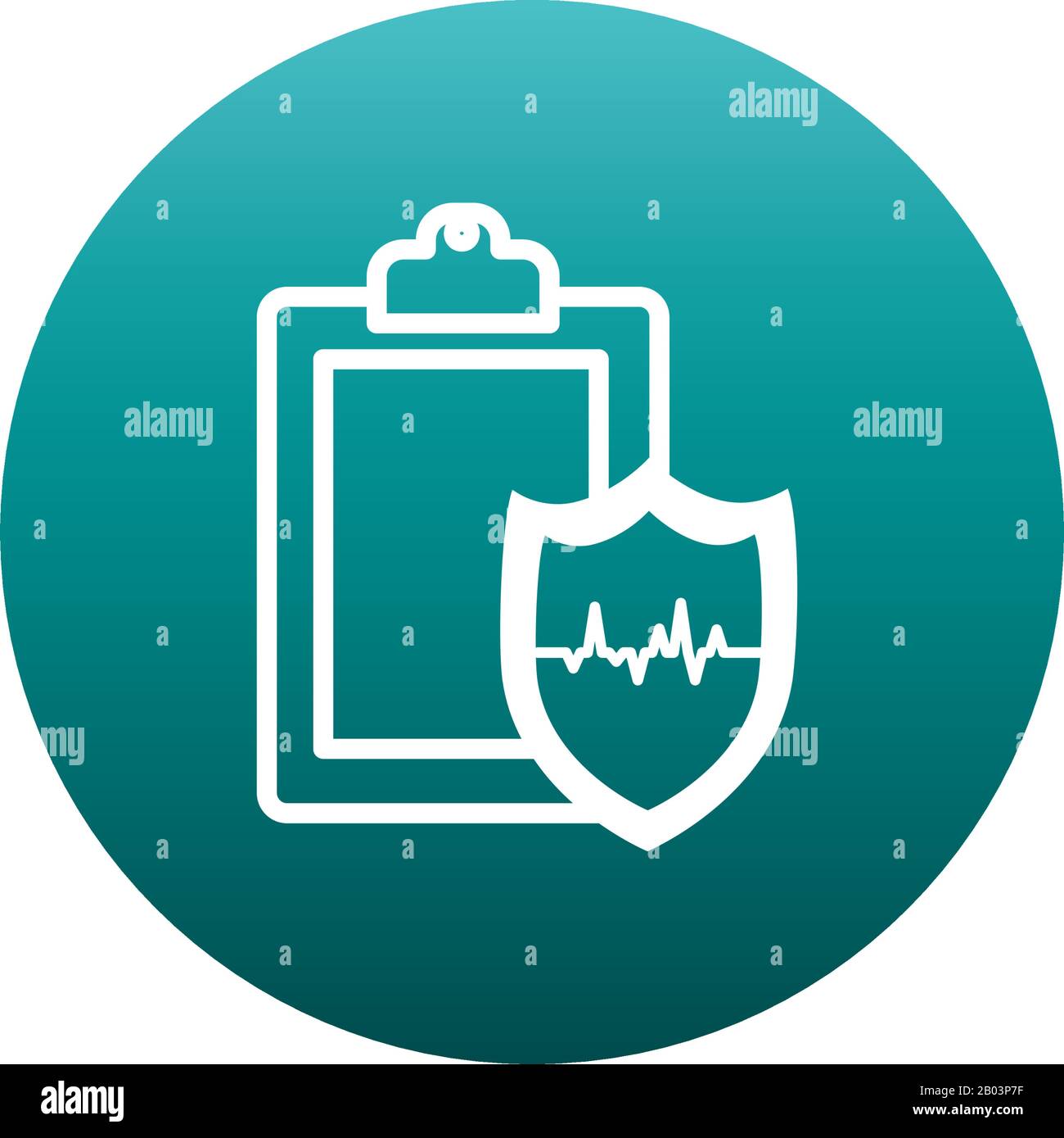 History and pulse shield block gradient style icon design of Medical ...