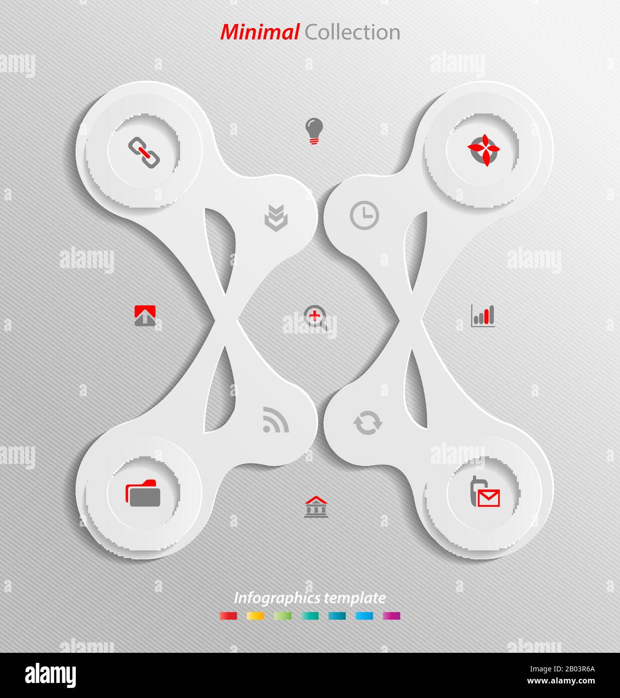 Minimal infographics template easily to be customized for interactive ...