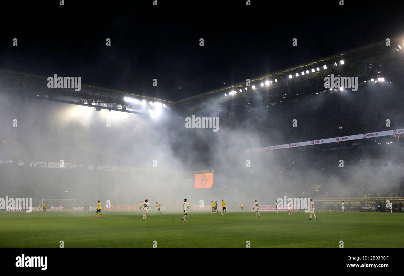 Dortmund, Germany, Signal-Iduna-Park, 14th Feb 2020: Fans of Frankfurt ...