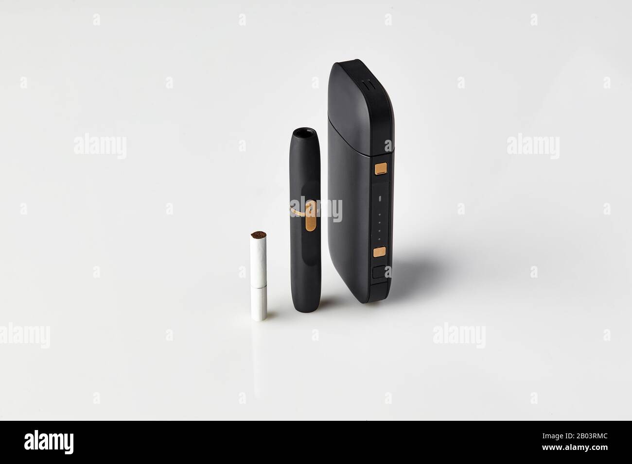 New generation black electronic cigarette, battery and one heatstick ...