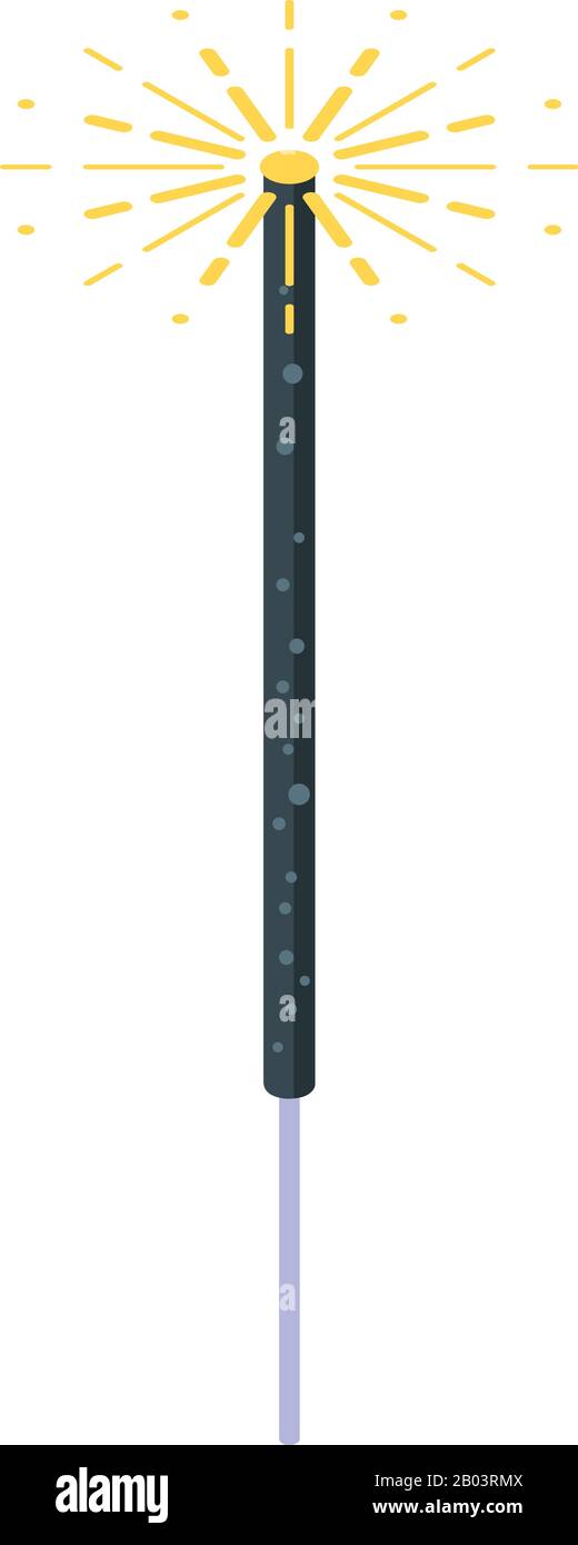 Closeup burning sparkler on Stock Vector Images - Alamy