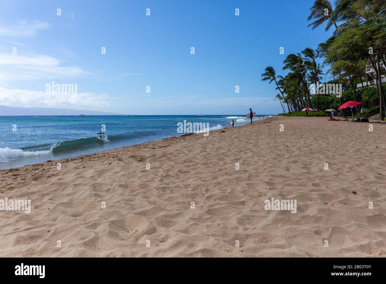 Beach scene from Maui, Hawaii USA Stock Photo - Alamy