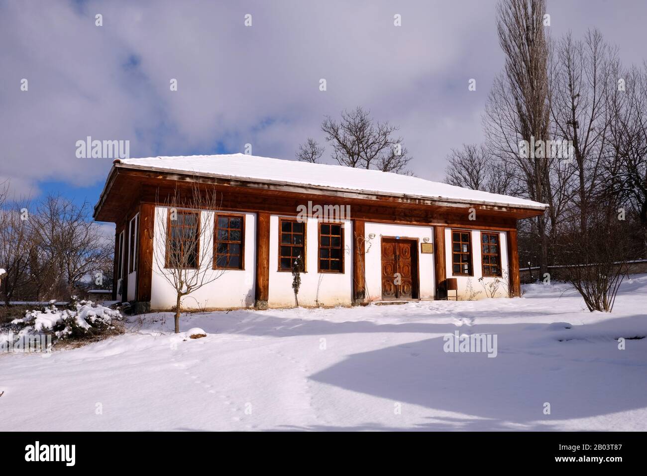 The building next to the mahmutbey mosque in the kasaba village of ...