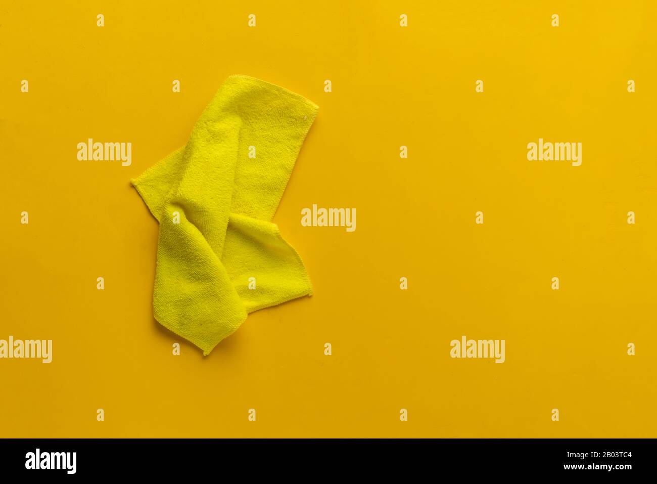 a top view of the color microfiber washing rag to clean the surface ...