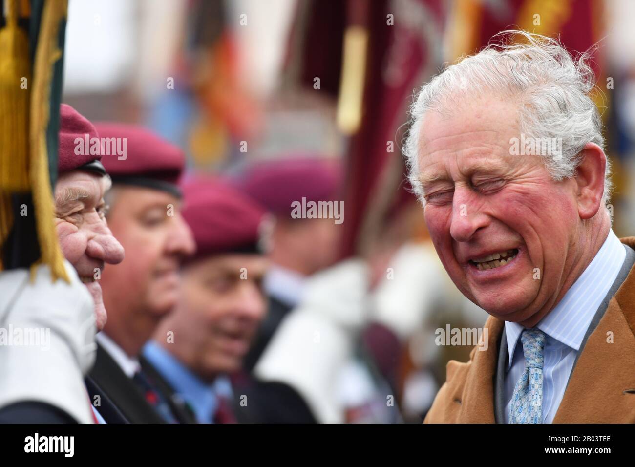 The Prince of Wales during a visit to the Veterans Contact Point, a ...