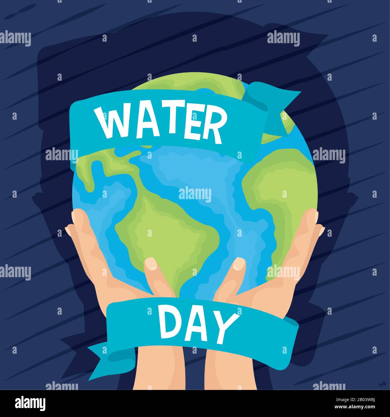 water day poster with hands lifting world planet earth Stock Vector ...