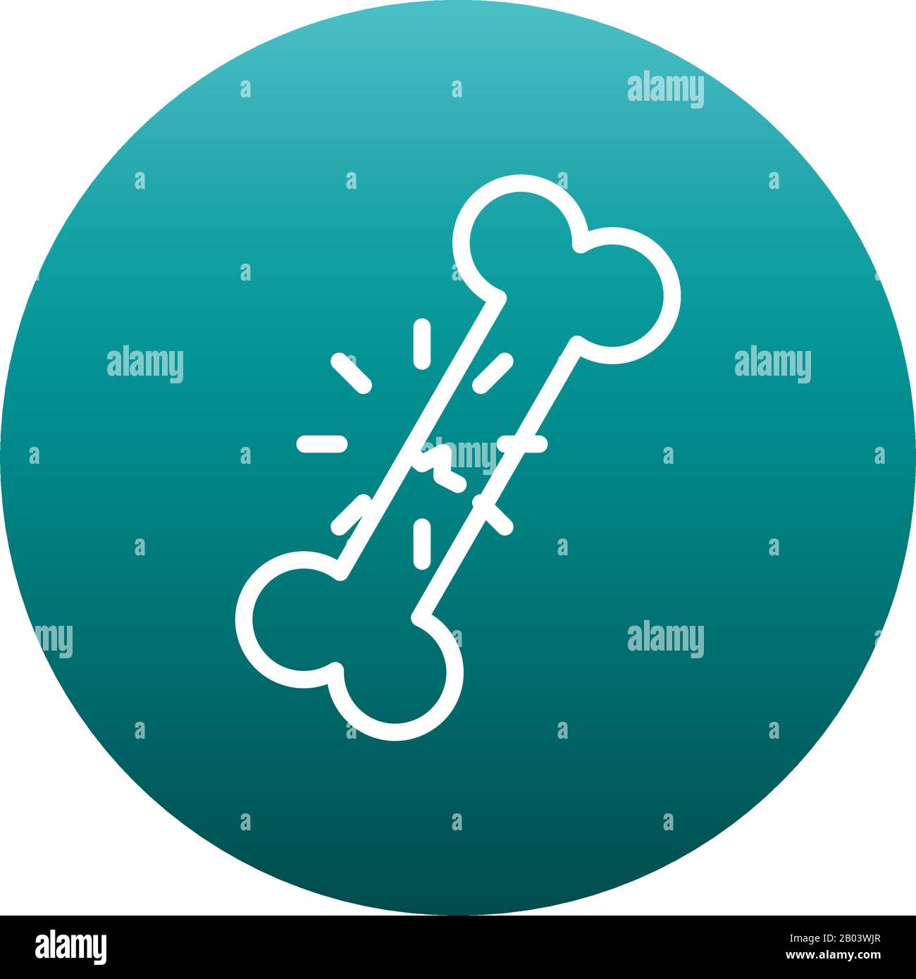 Broken bone block gradient style icon design of Medical care health ...