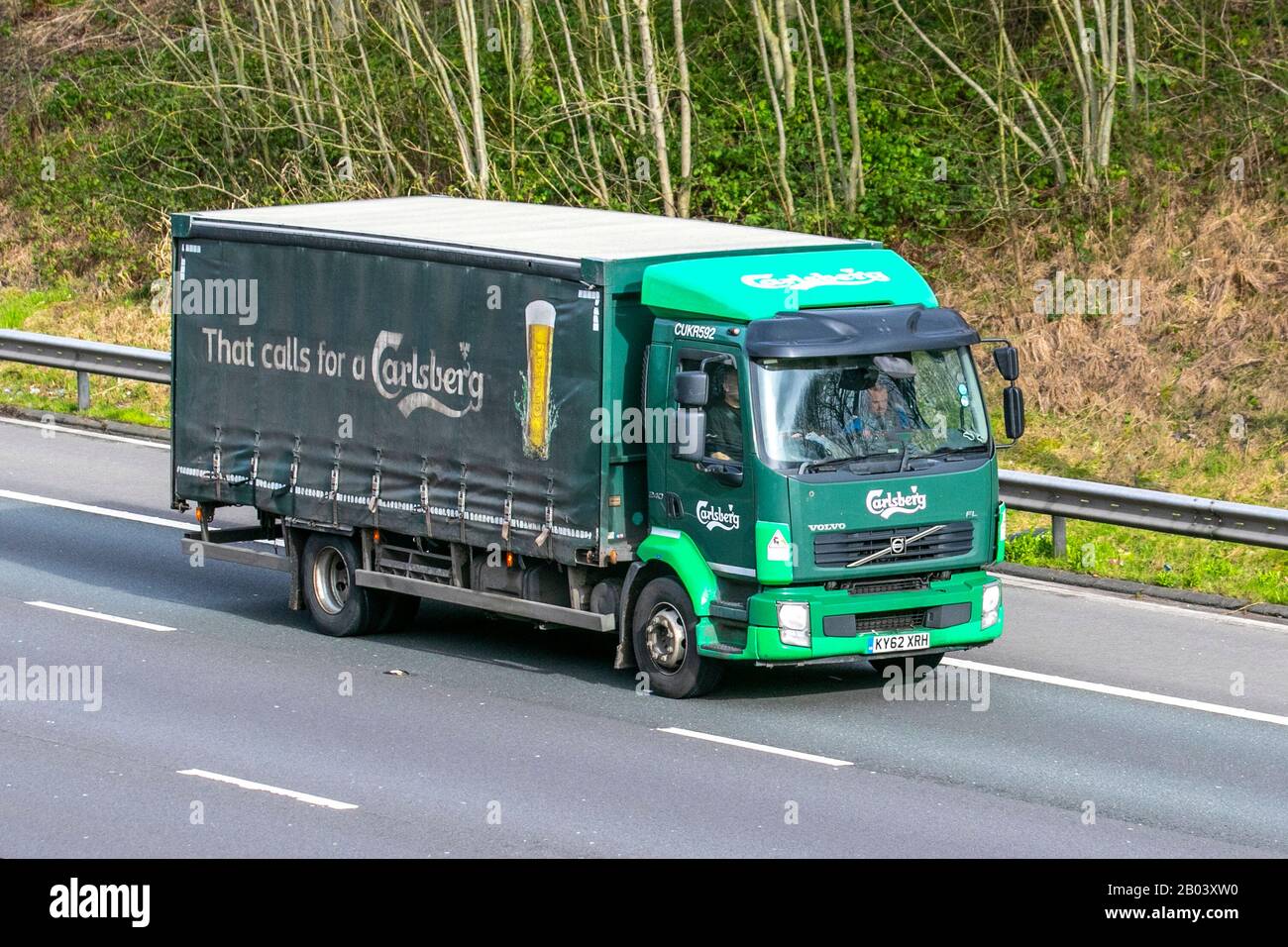 Carlsberg Beer Haulage delivery trucks, HGV lorry, transportation ...
