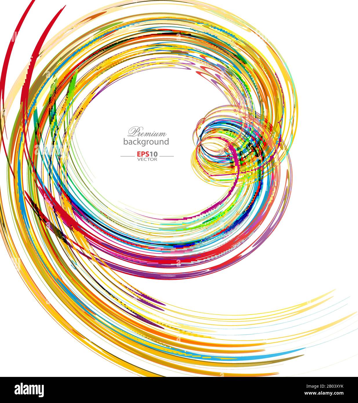 Rainbow curly design elements and background Stock Vector Image & Art ...