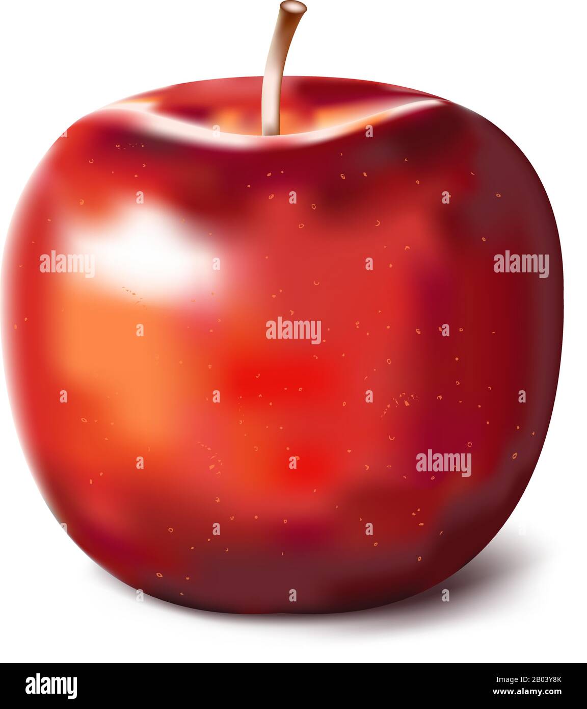 Hand painted vector red apple for creativdesign Stock Vector Image ...