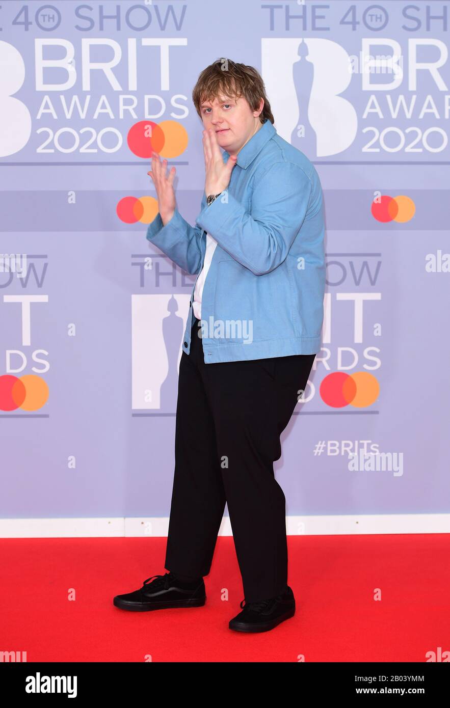 Lewis Capaldi arriving at the Brit Awards 2020 held at the O2 Arena ...