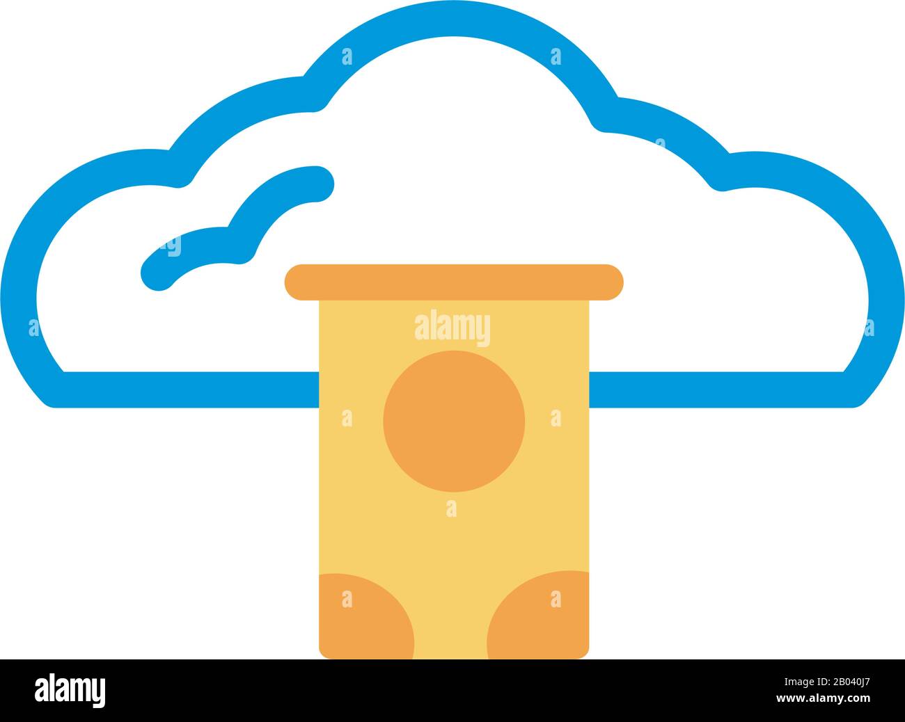 cloud computing with hard disk lineal color style Stock Vector Image & Art - Alamy