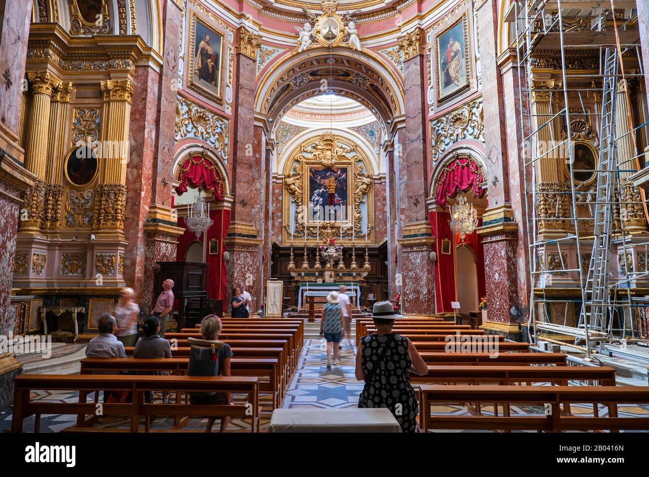 Malta, city of Mdina, Carmelite Church interior - Church of the ...