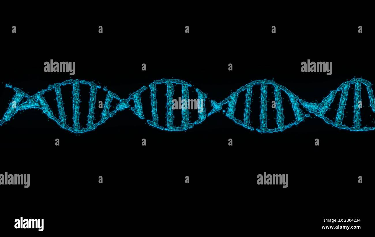 Simple 3D animation of DNA string on black background Stock Photo - Alamy