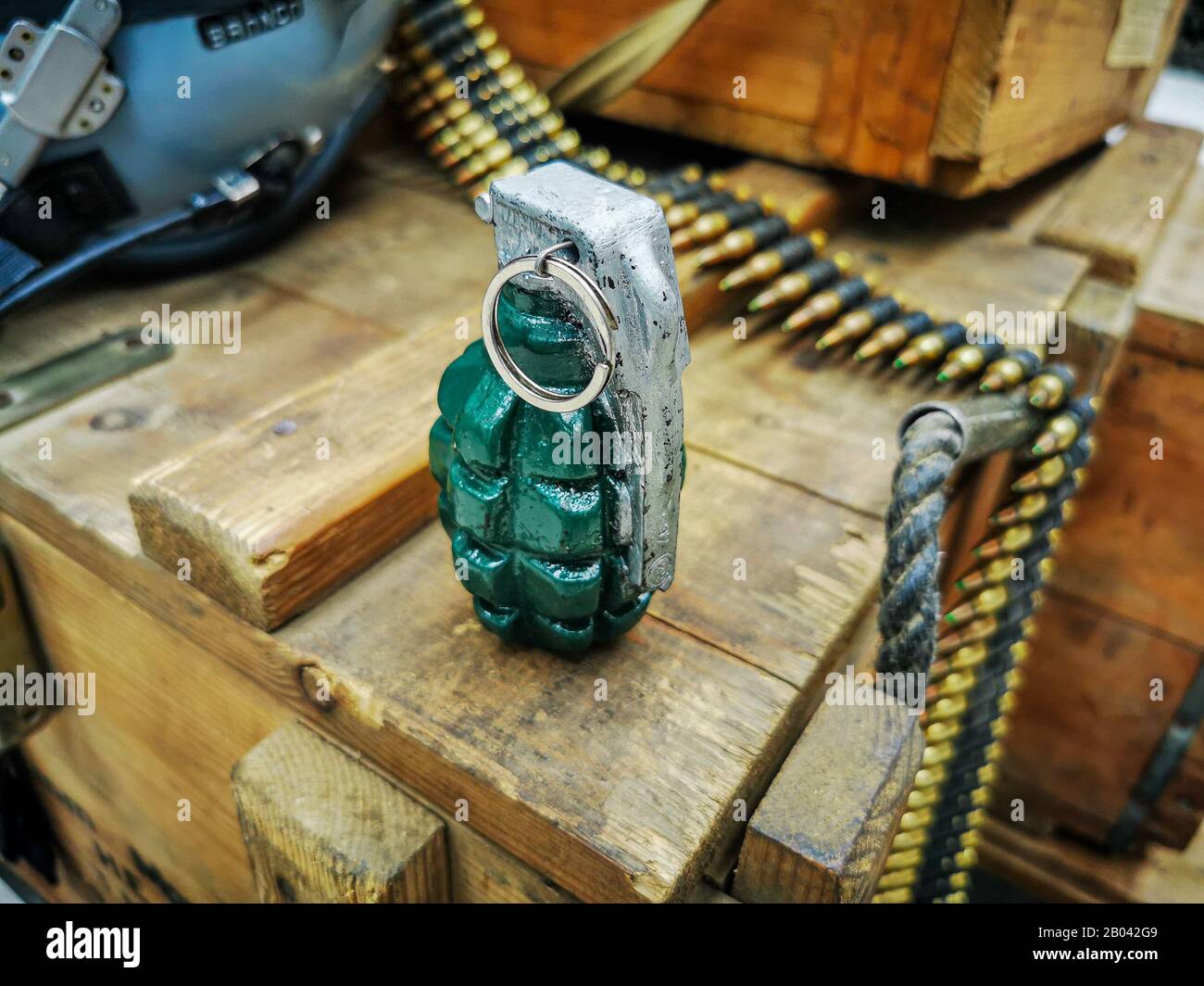 Military hand grenade on american hi-res stock photography and images ...