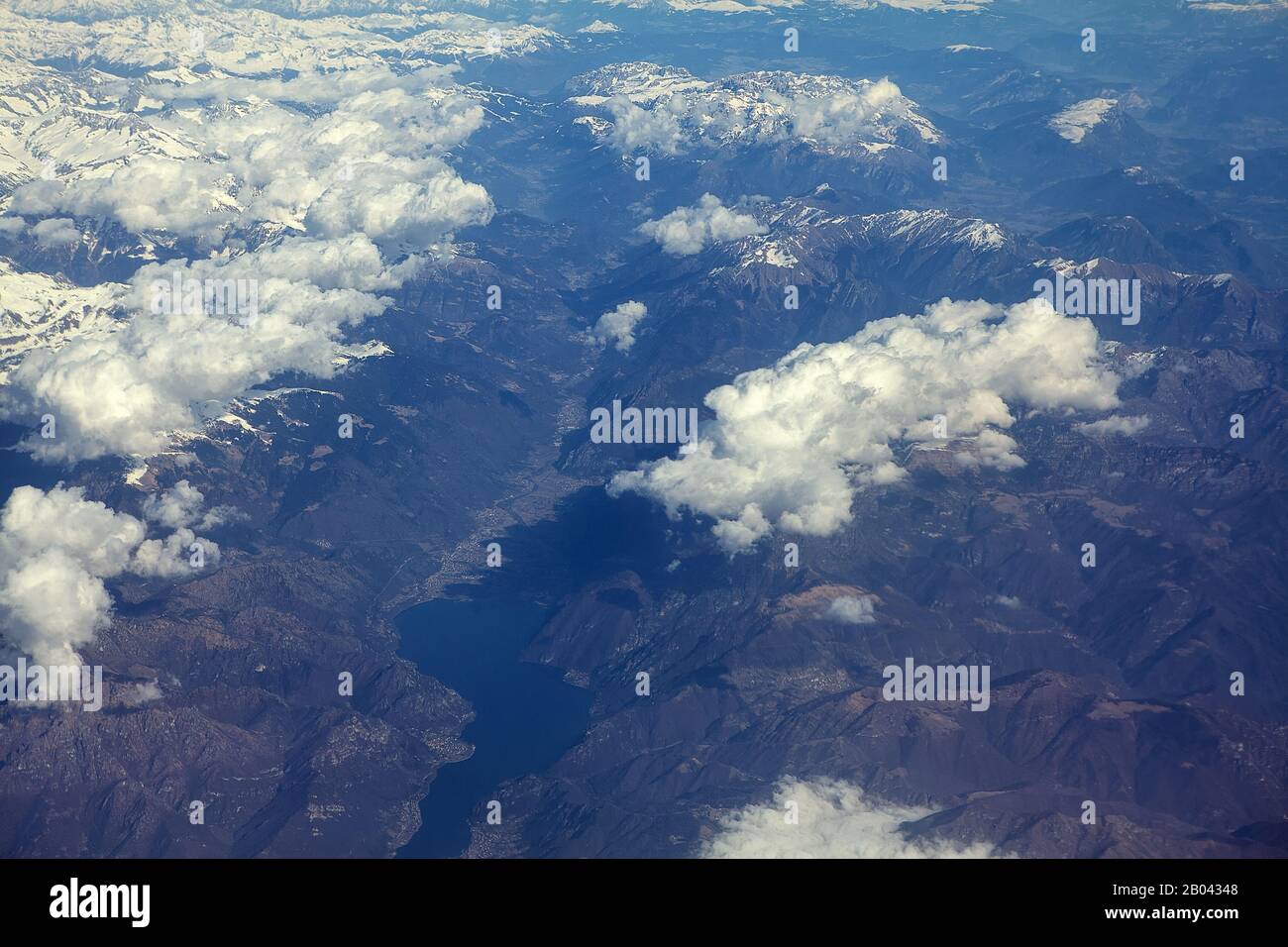 Drone flying top view alps hi-res stock photography and images - Alamy