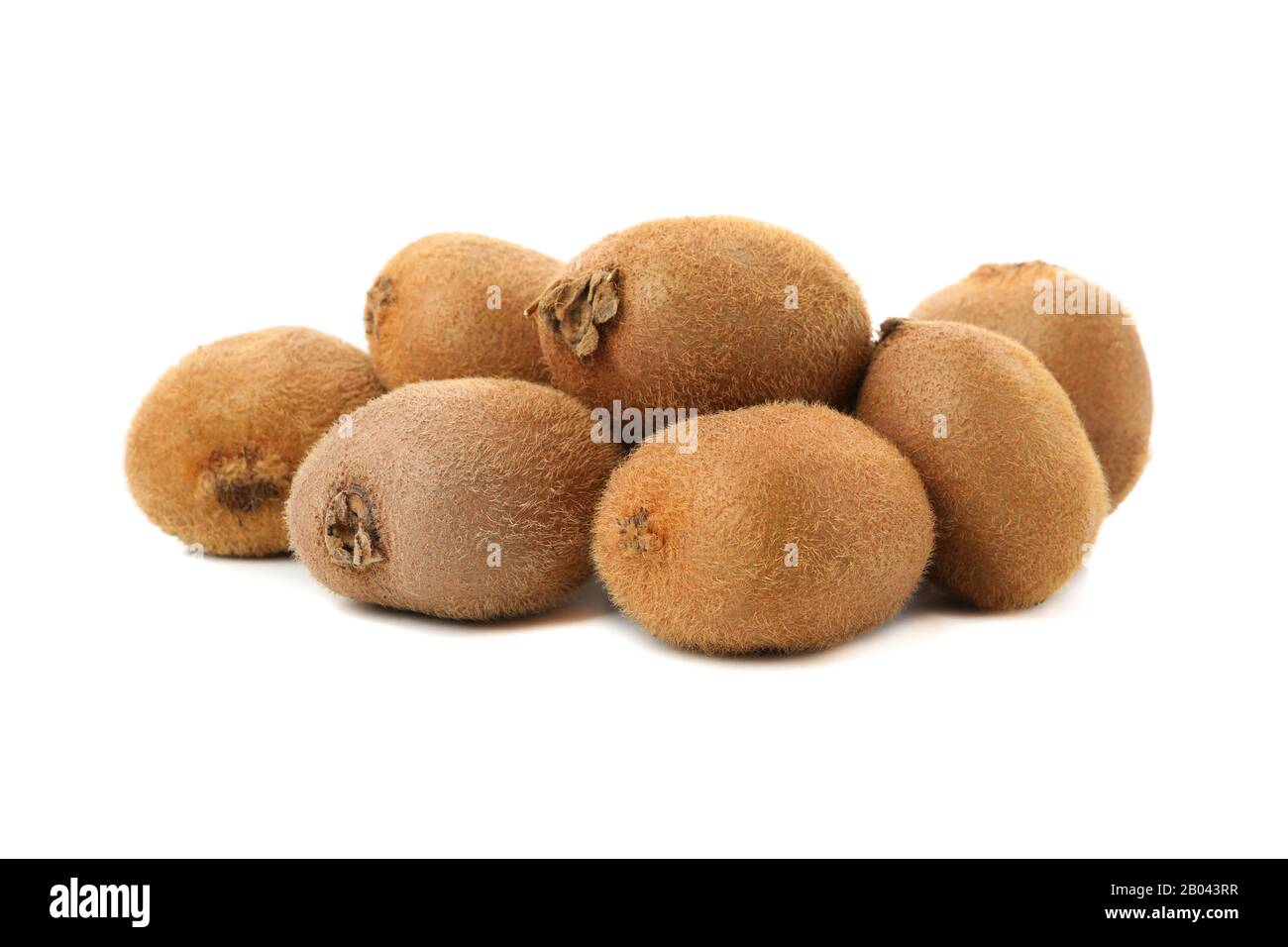 Group of ripe kiwi isolated on white background Stock Photo - Alamy