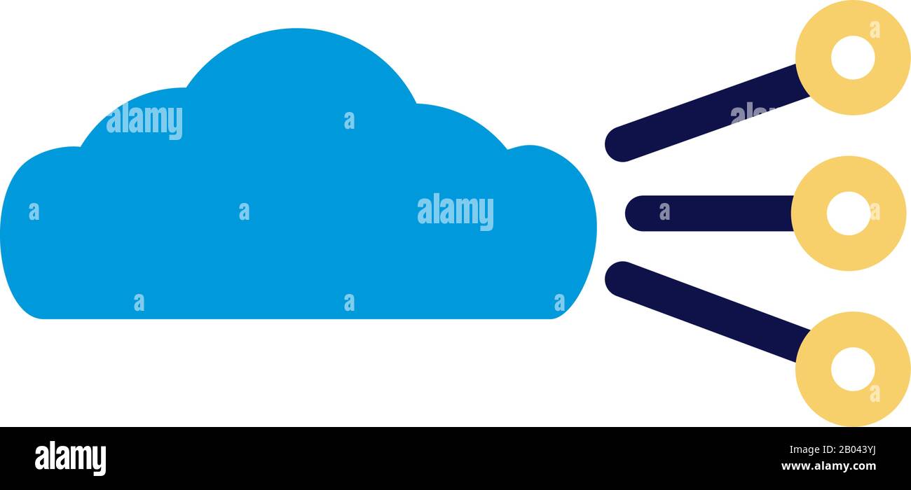 cloud computing with lines network lineal color style Stock Vector Image & Art - Alamy