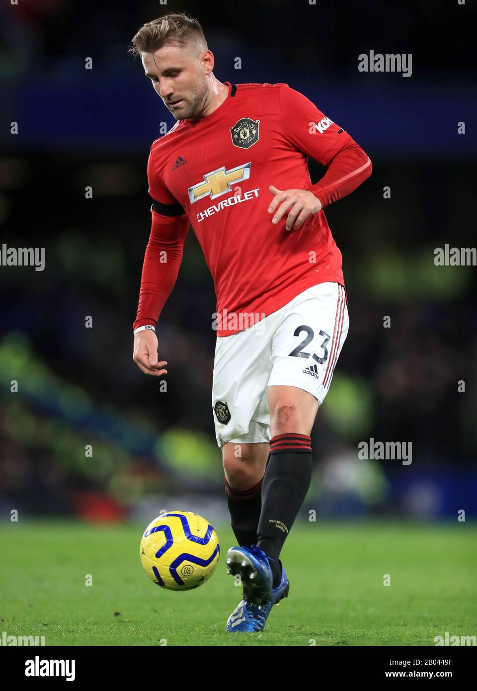 Manchester United's Luke Shaw in action during the Premier League match ...
