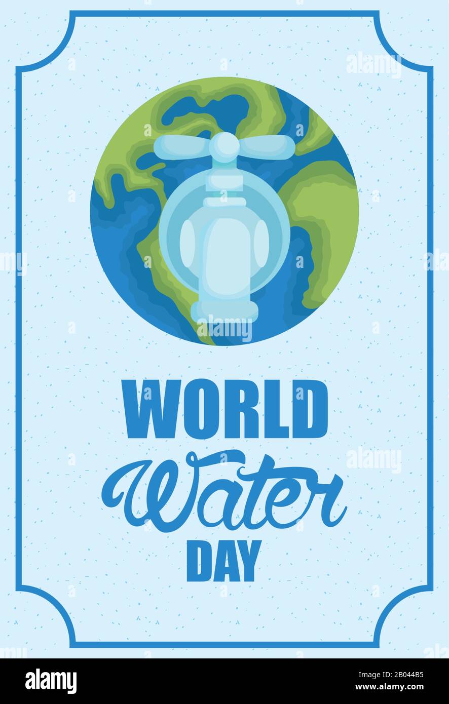 water day poster with world planet earth and tap Stock Vector Image ...