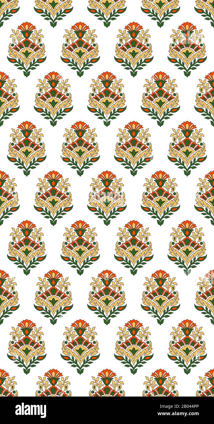Mughal flower motif hi-res stock photography and images - Alamy