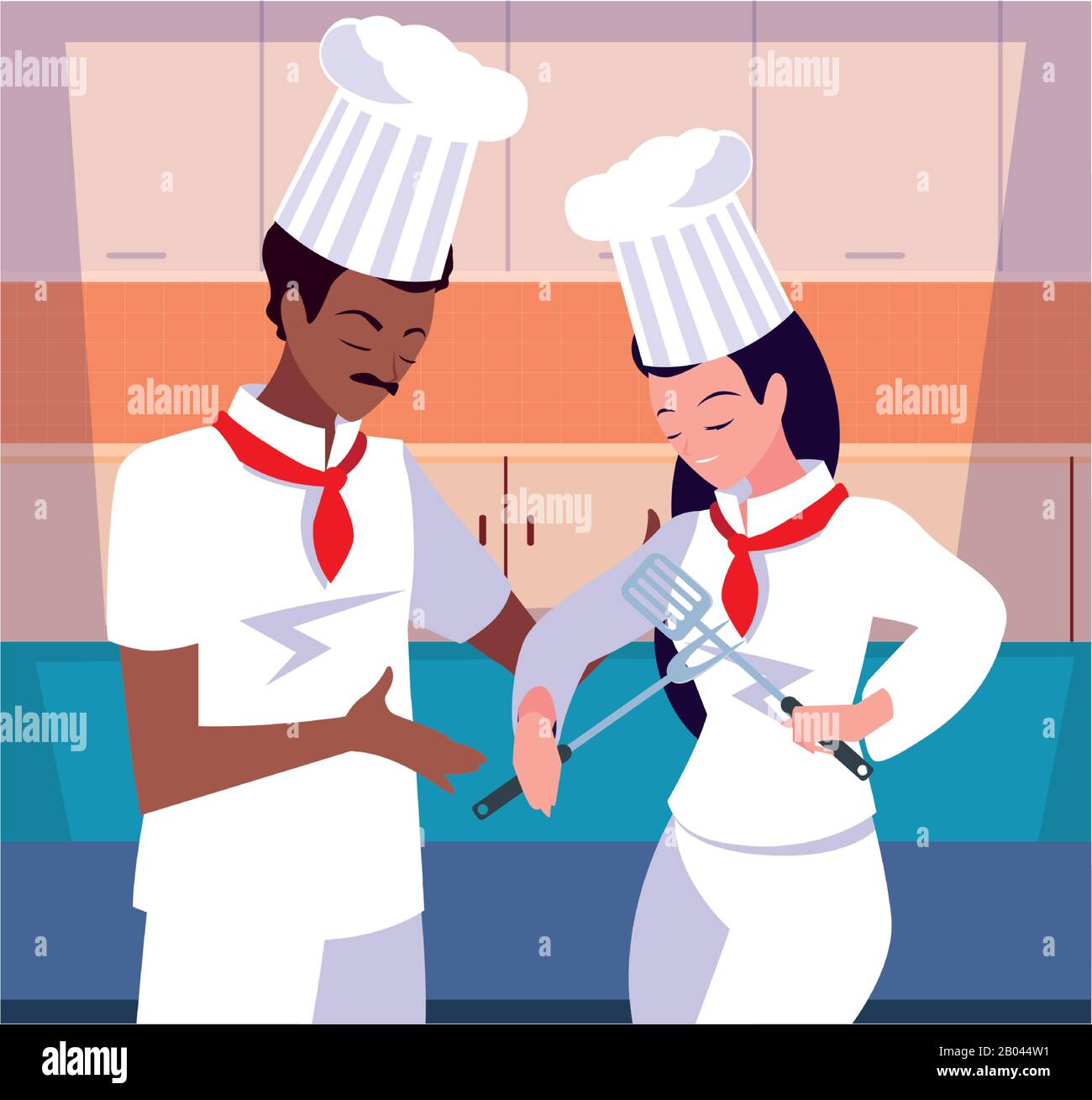 Meal prepared by a chef Stock Vector Images - Alamy