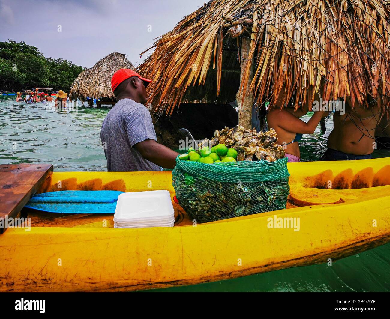 BARU, CARTAGENA, COLOMBIA - NOVEMBER 09, 2019 : Ocean bar in Cholon ...