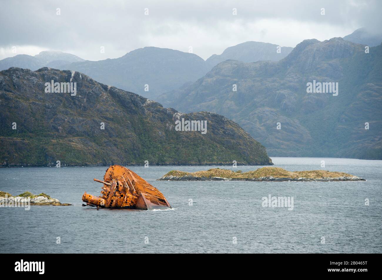 Shipwreck in chilean fjord hi-res stock photography and images - Alamy
