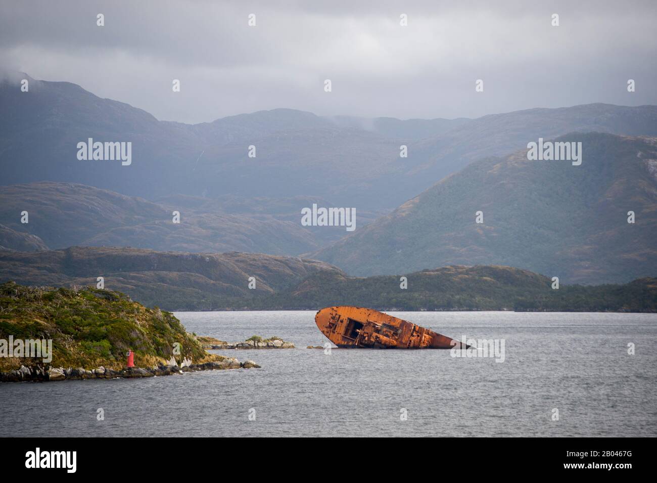 Shipwreck in chilean fjord hi-res stock photography and images - Alamy