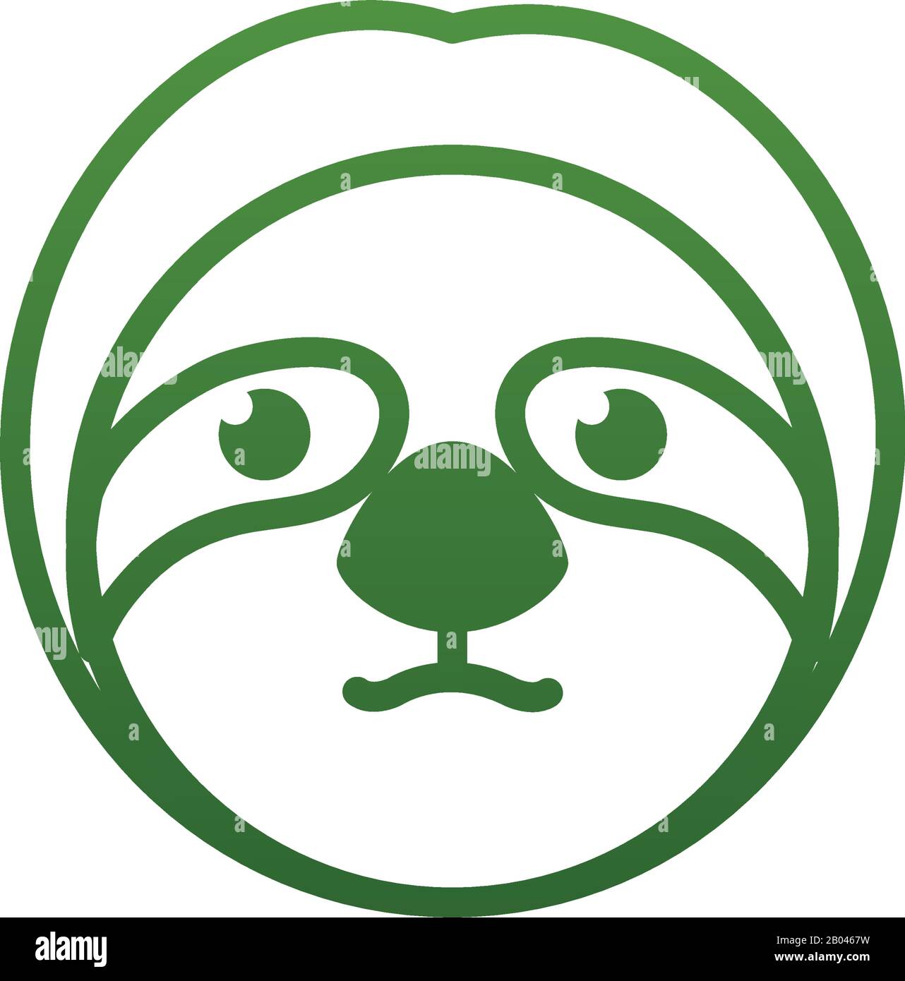 Sloth gradient style icon design, Biodiversity life natural nature and adorable theme Vector ...