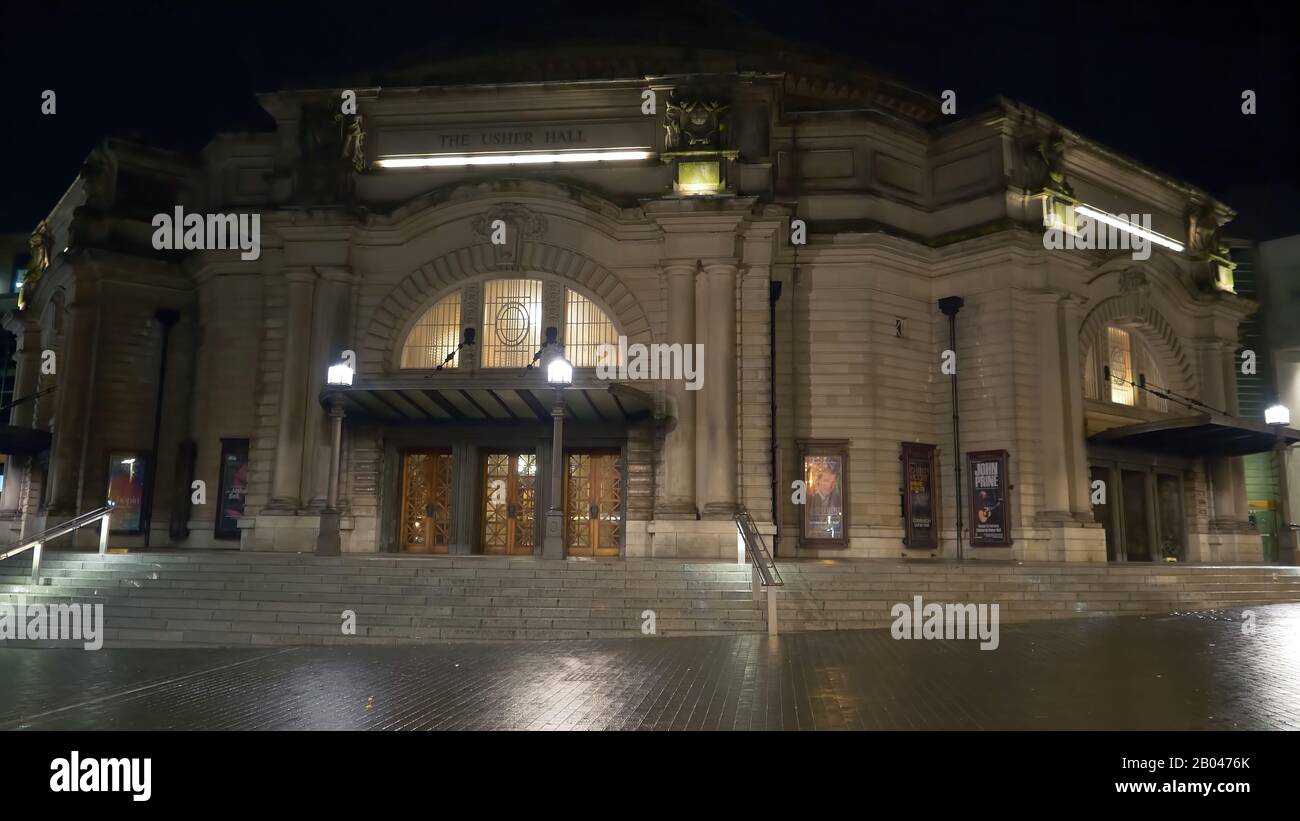 Usher Hall in Edinburgh at night - EDINBURGH, SCOTLAND - JANUARY 10 ...
