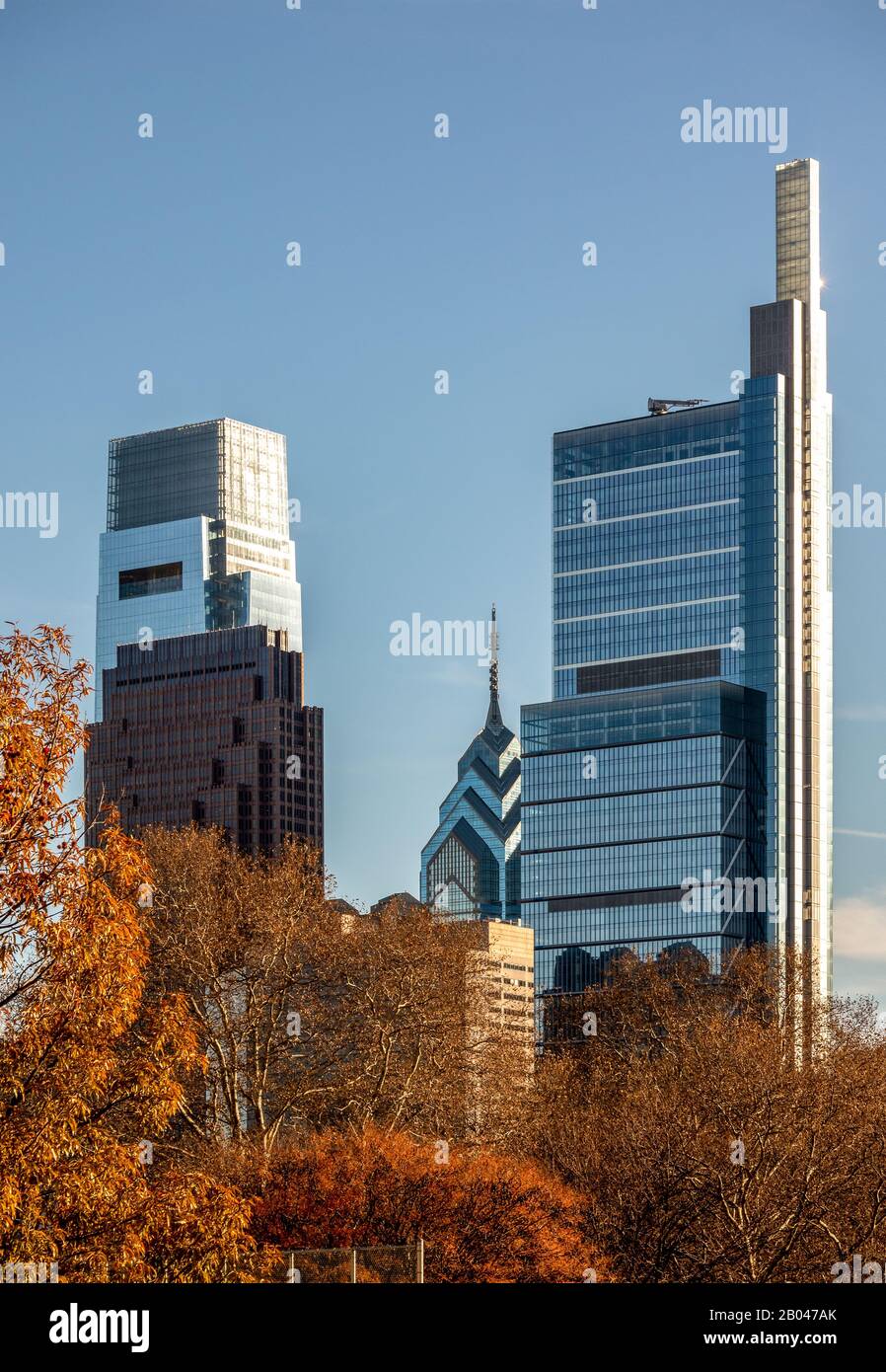 Highrise buildings in Philadelphia, Pennsylvania, downtown. Skyscrapers ...
