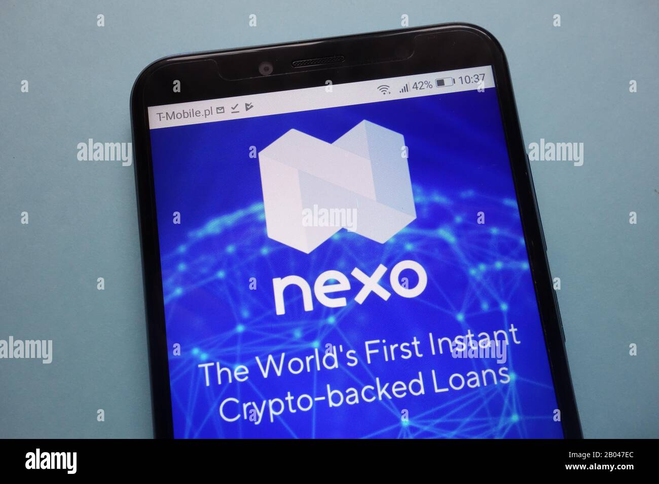 Nexo cryptocurrency logo displayed on smartphone Stock Photo - Alamy