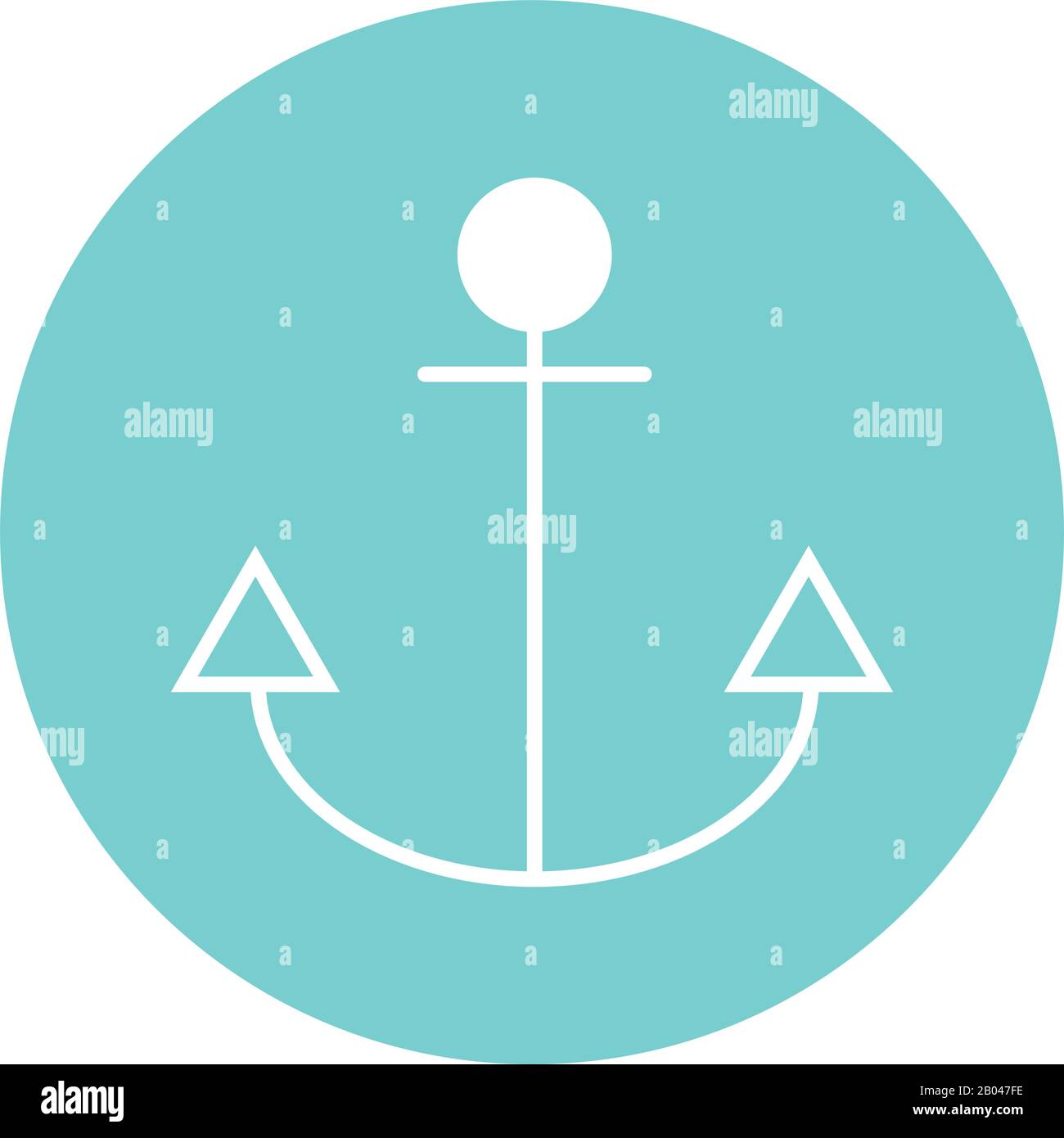 Isolated anchor block style icon vector design Stock Vector Image & Art ...