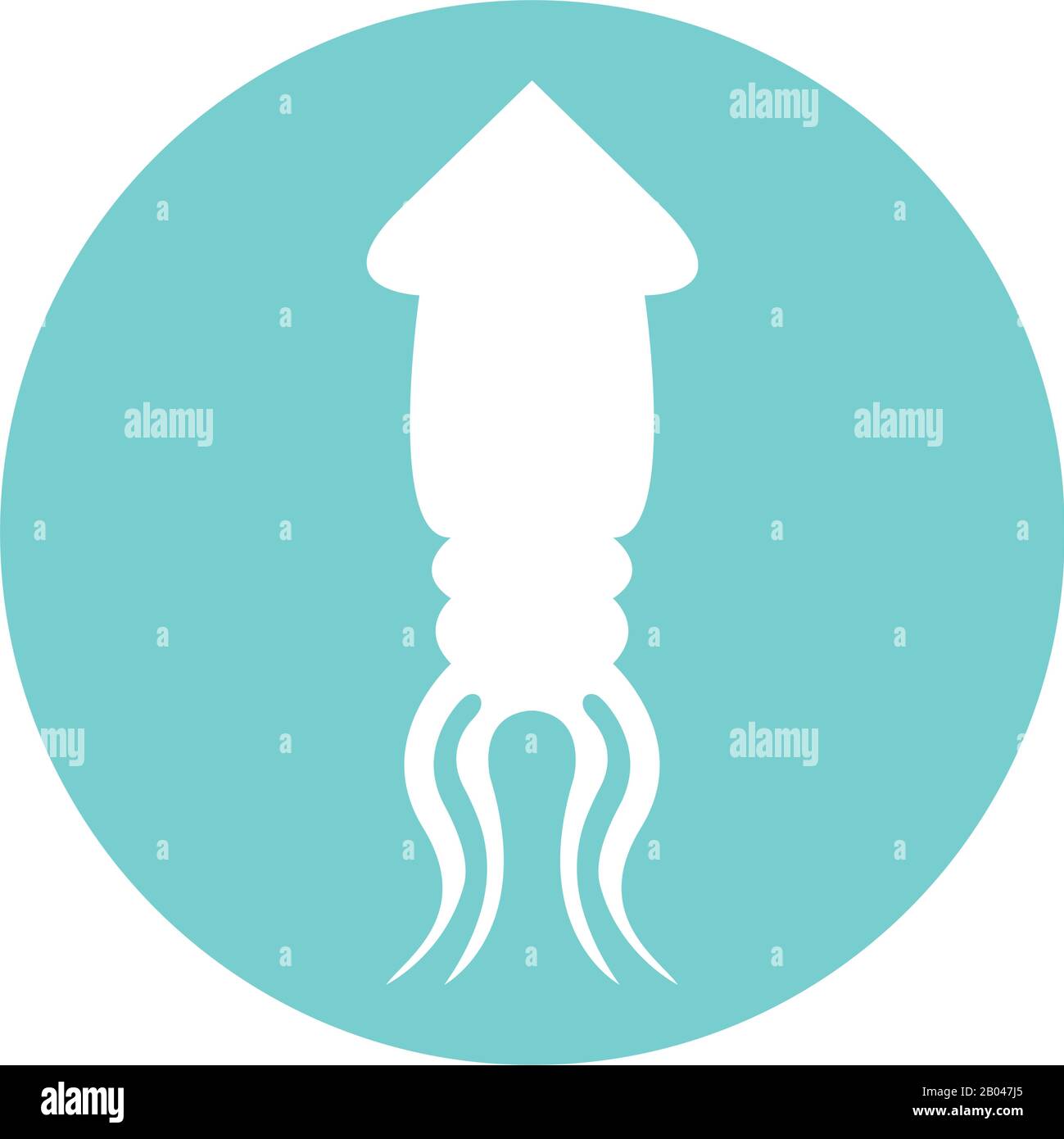 Isolated squid block style icon vector design Stock Vector Image & Art ...