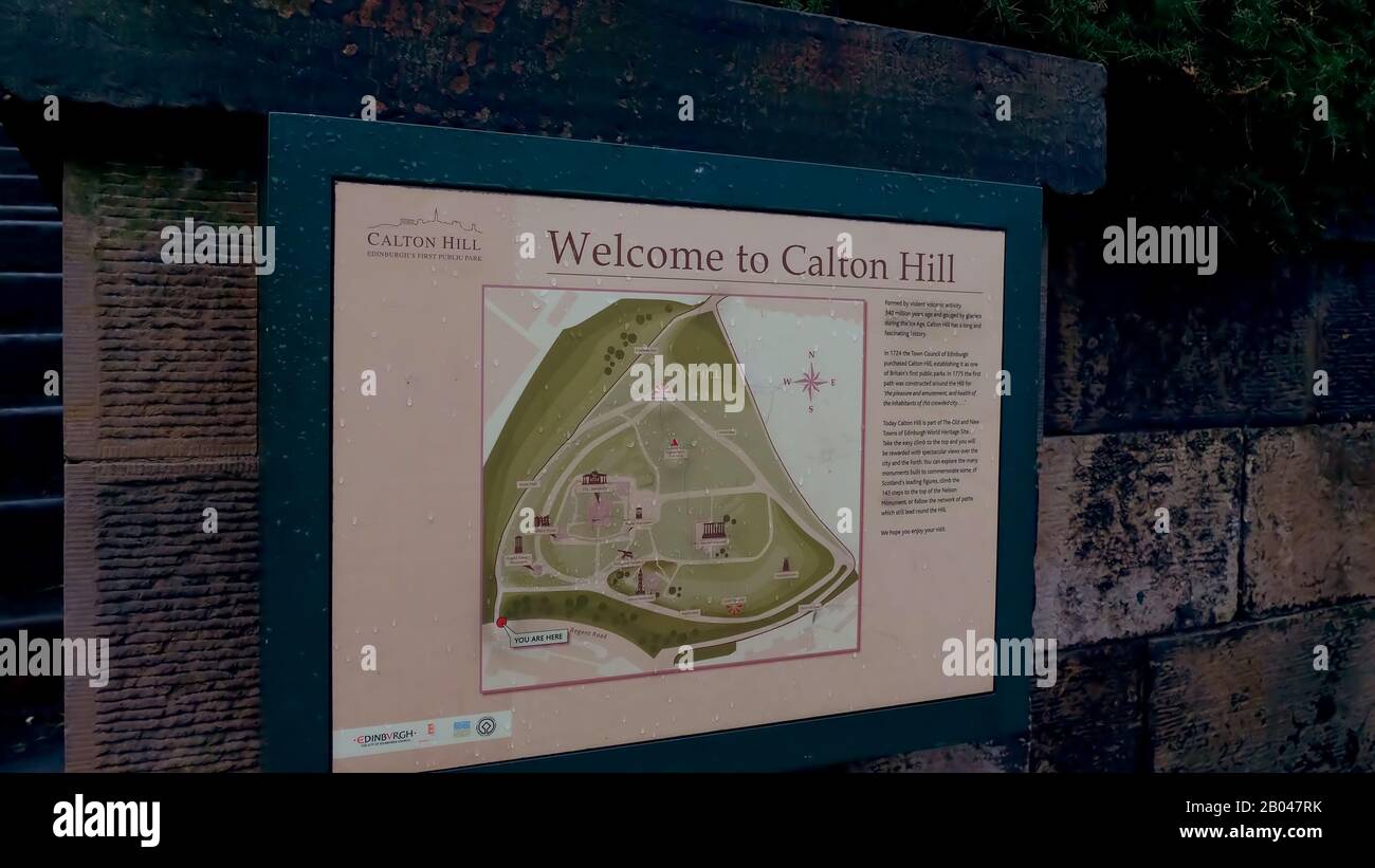 Welcome calton hill in edinburgh hi-res stock photography and images ...