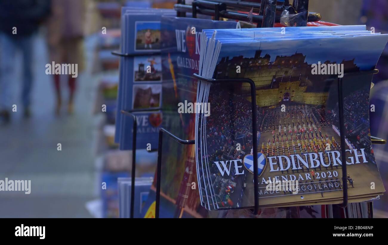 Postcards and Calendars from Edinburgh - EDINBURGH, SCOTLAND - JANUARY ...