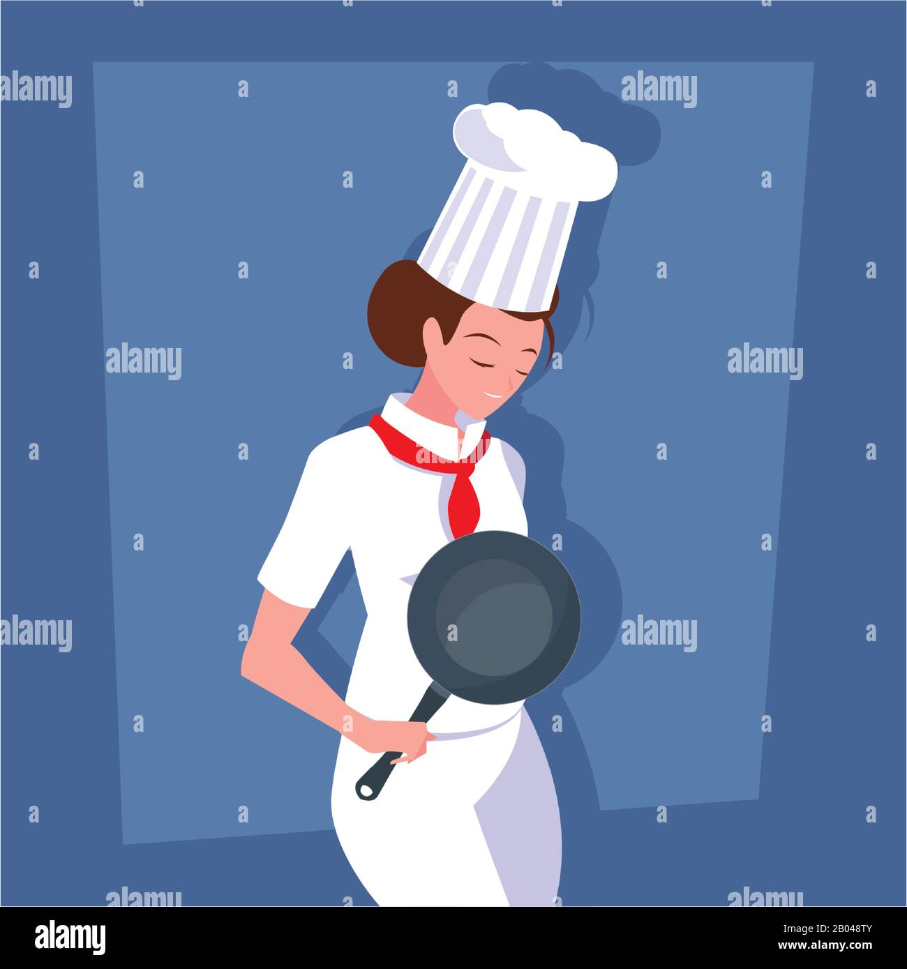 Lunch lady uniform Stock Vector Images - Alamy