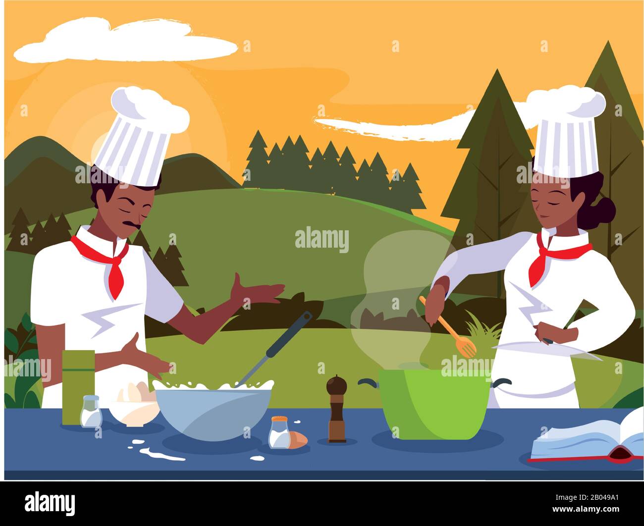 Cook together spices Stock Vector Images - Alamy