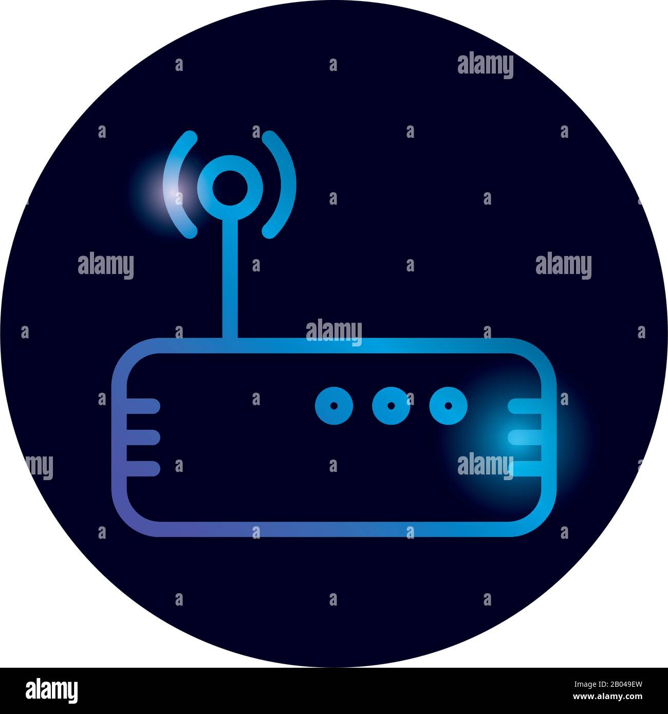 Wifi machine gradient style icon design, Internet technology communication connection network ...