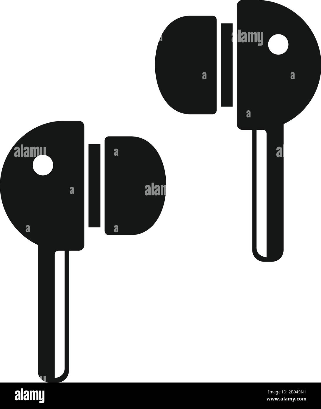 Wireless earbuds icon. Simple illustration of wireless earbuds vector ...