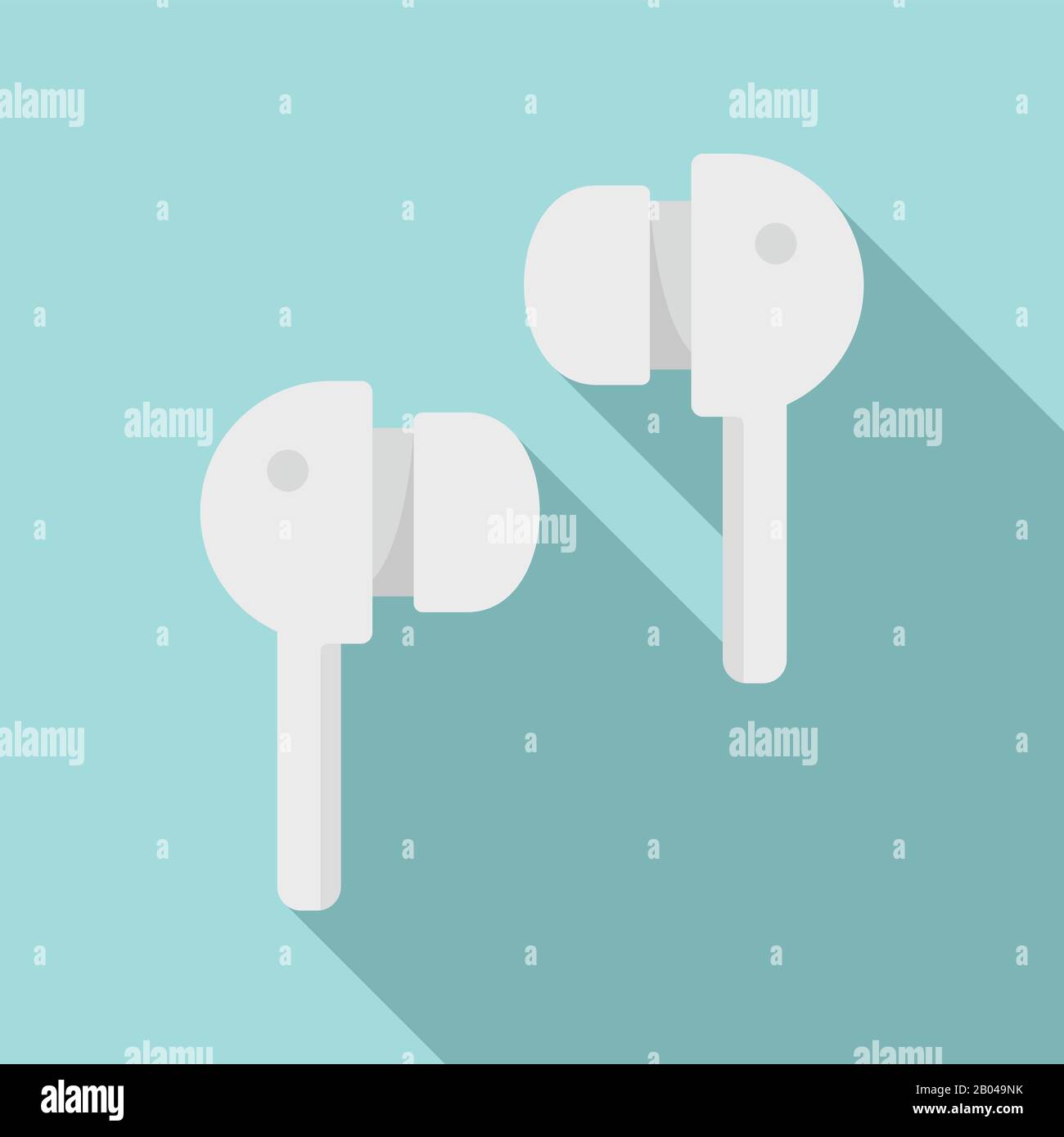 Wireless earbuds icon. Flat illustration of wireless earbuds vector ...