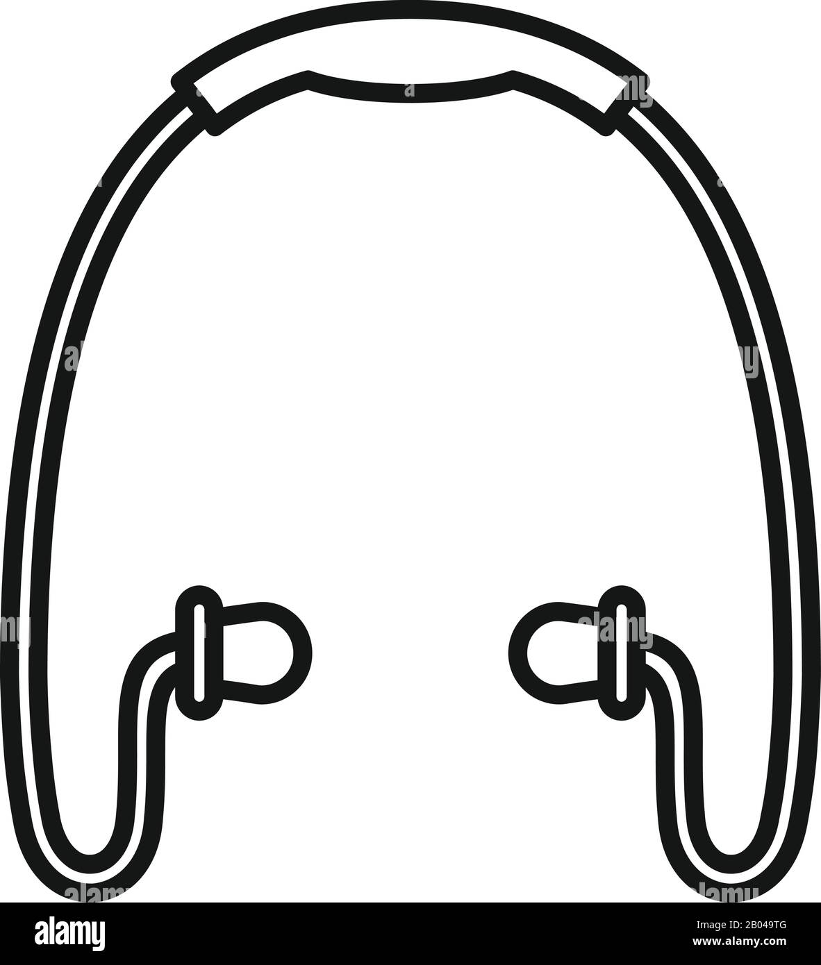 Sport wireless earbuds icon. Outline sport wireless earbuds vector icon ...