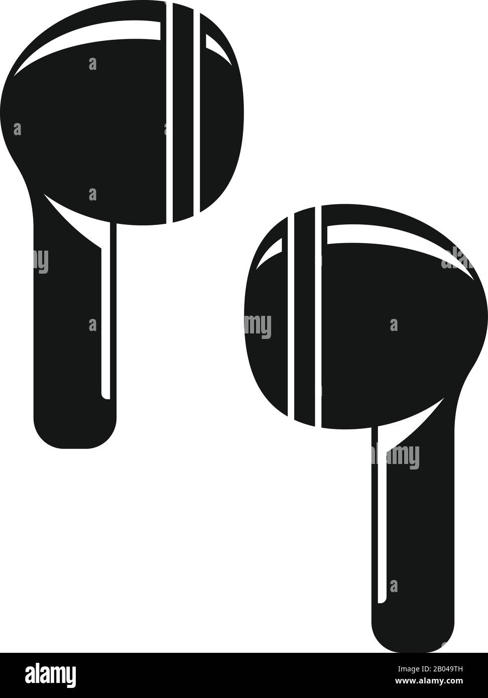 Studio wireless earbuds icon. Simple illustration of studio wireless ...