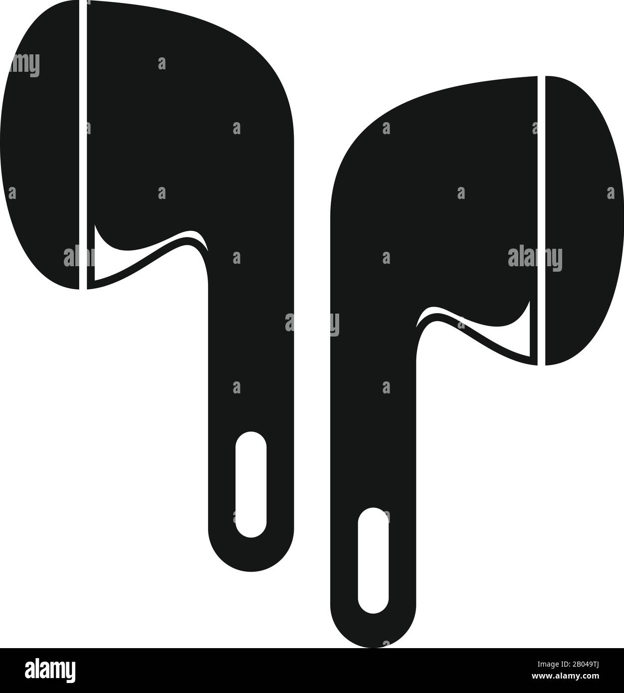 Wireless earbuds accessory icon. Simple illustration of wireless ...