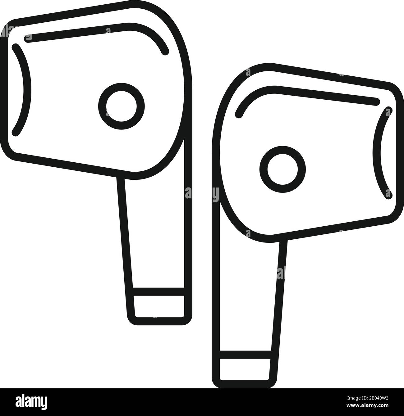 Mobile wireless earbuds icon. Outline mobile wireless earbuds vector ...